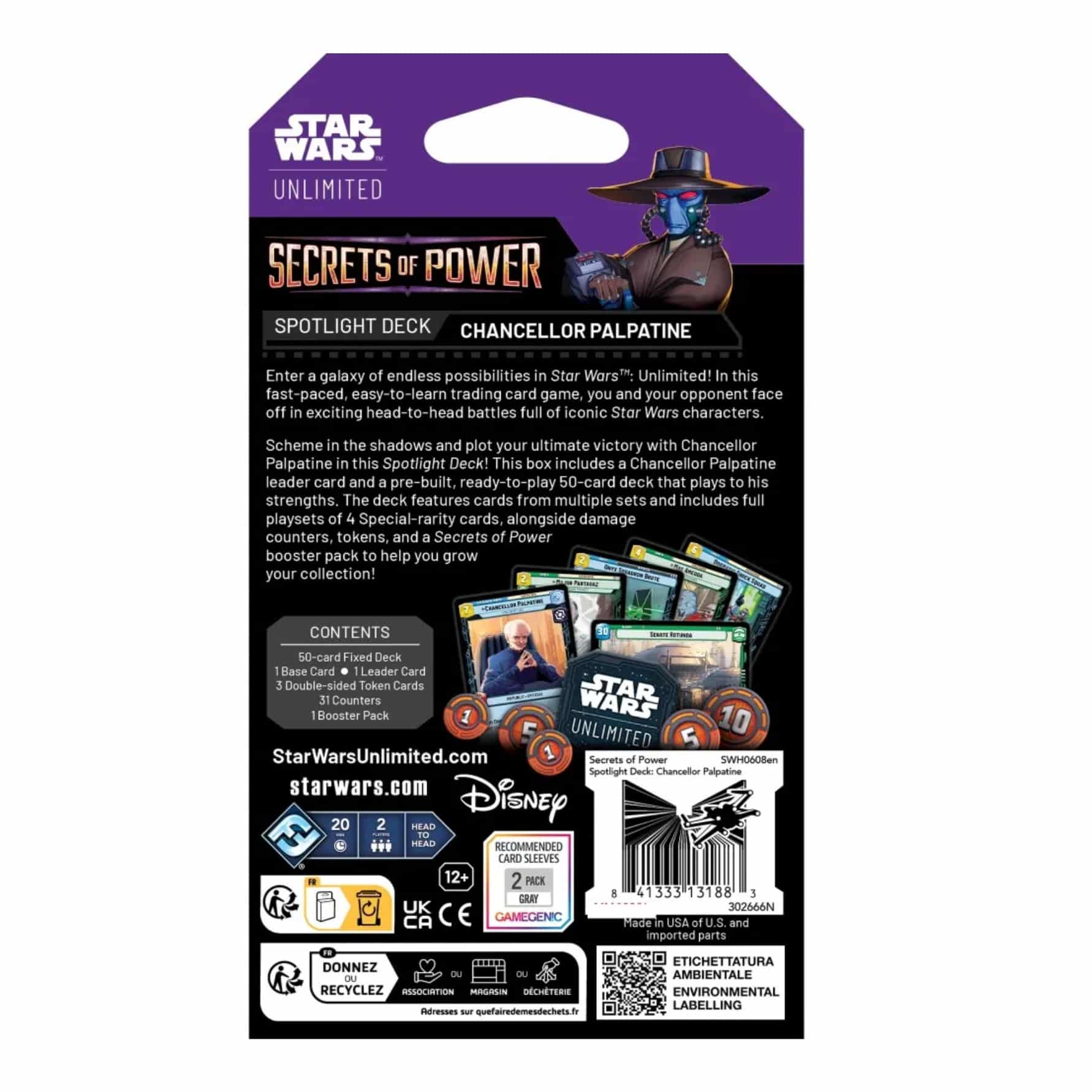 Star Wars Unlimited Secrets of Power Spotlight Chancellor Palpatine ...